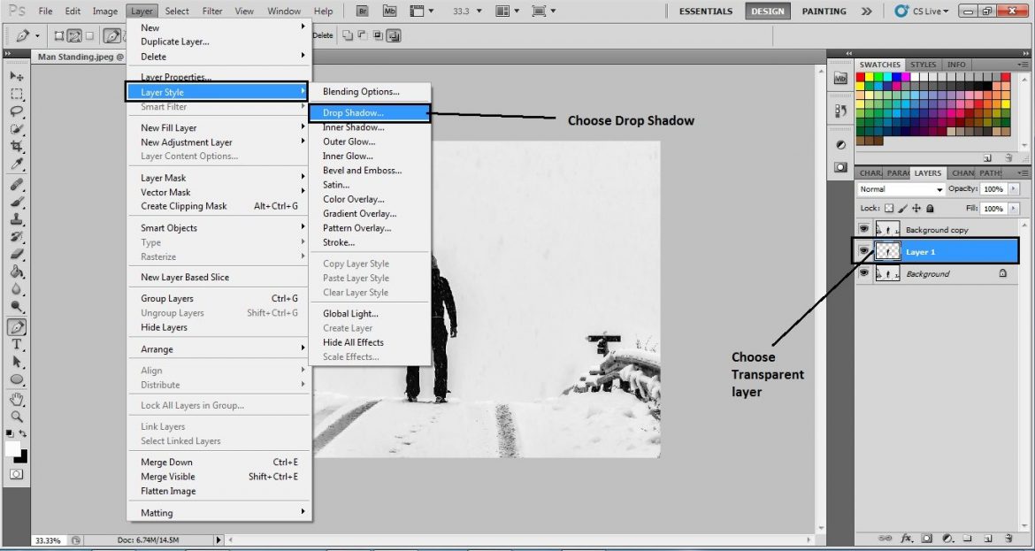 How to create a drop shadow in photoshop | Clipping path experts