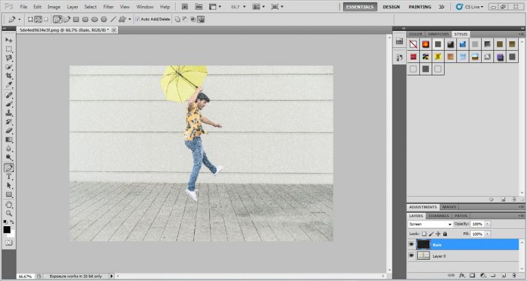 How to create rain effect in photoshop | How to add rain effect in ...